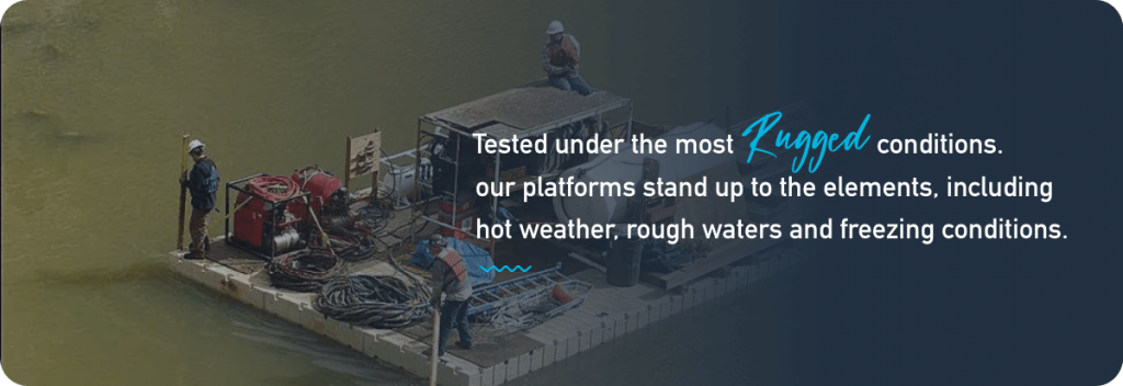 Floating Work Platforms for On-Water Construction | EZ Dock