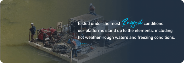 Floating Work Platforms for On-Water Construction | EZ Dock