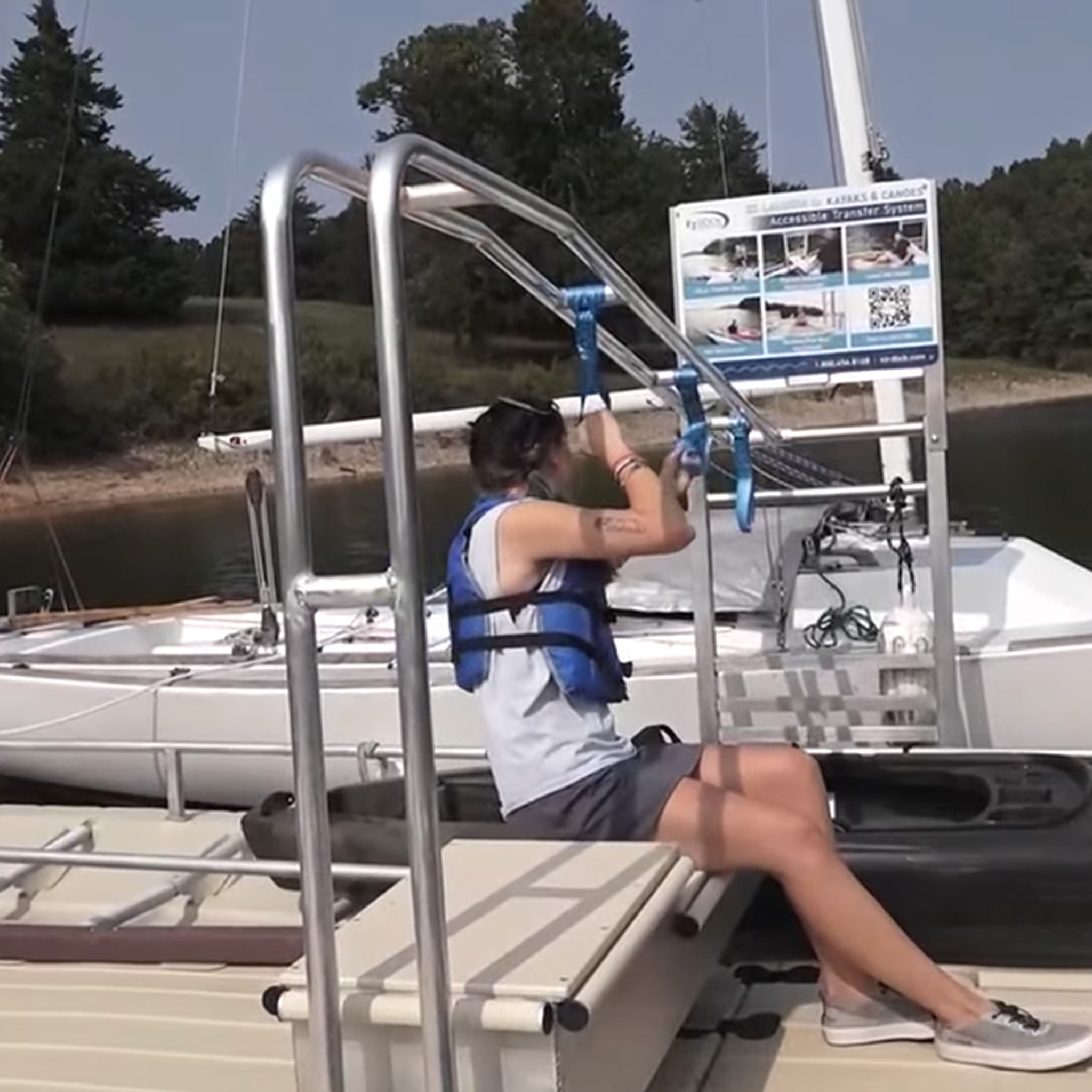 ADA Overhead Kayak Launch Railing - EZ Dock